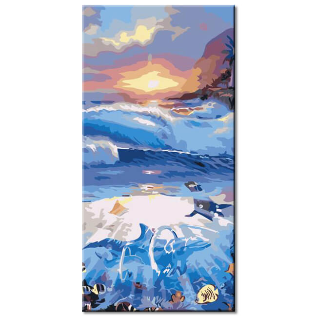 Malen nach Zahlen Azurblaues Meer Unterwasserwelt