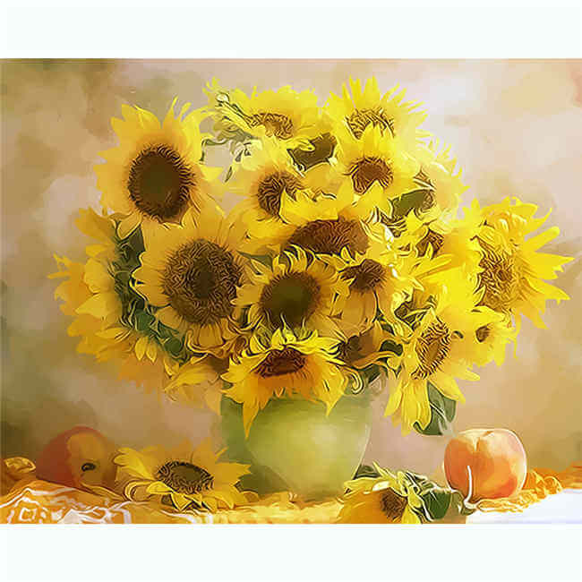 Malen Nach Zahlen Sonnenblumenstrauß